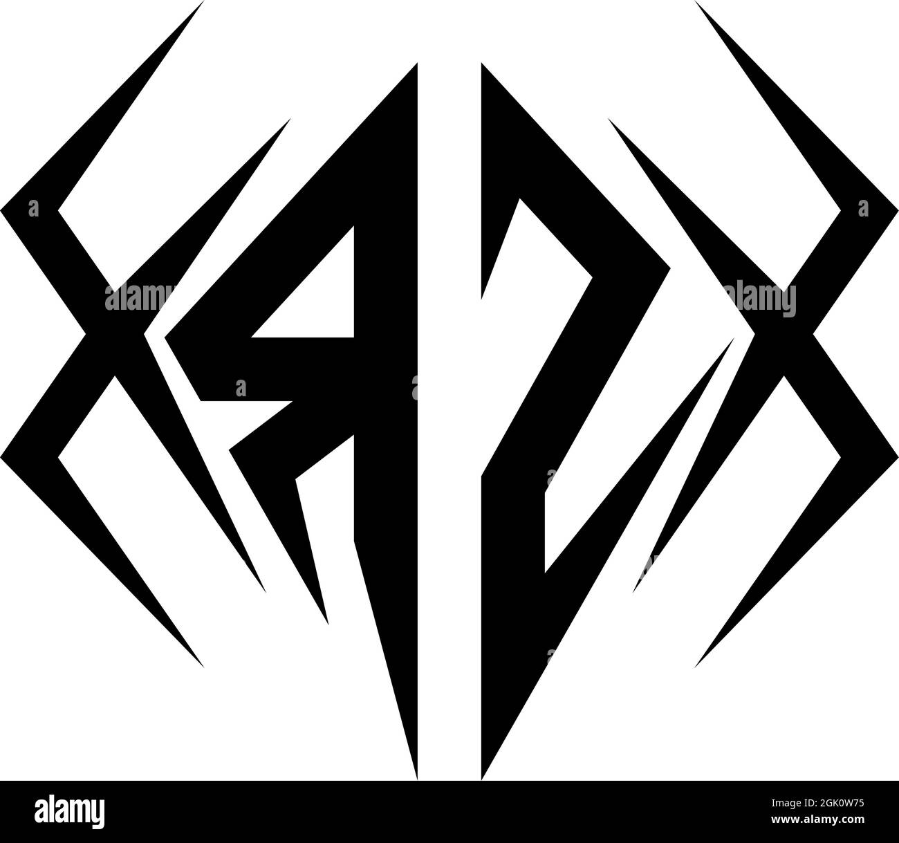 Initial RZ logo design with Cool style, Logo business branding Stock ...