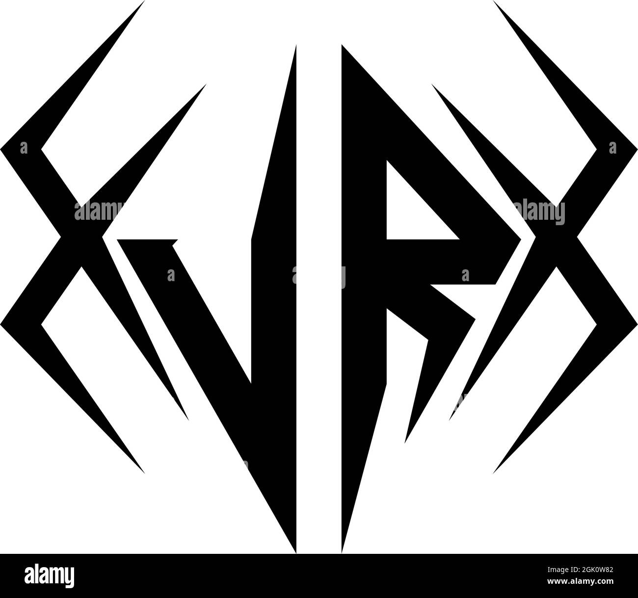 Initial VR logo design with Cool style, Logo business branding Stock ...