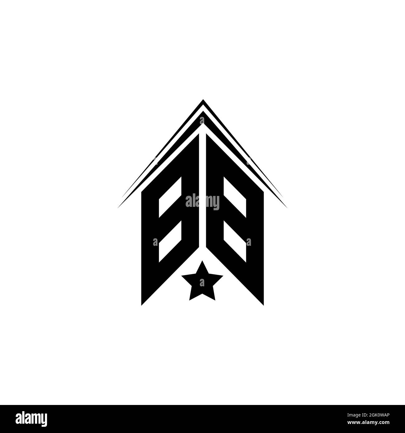 Initial BB logo design with Shape style, Logo business branding Stock ...