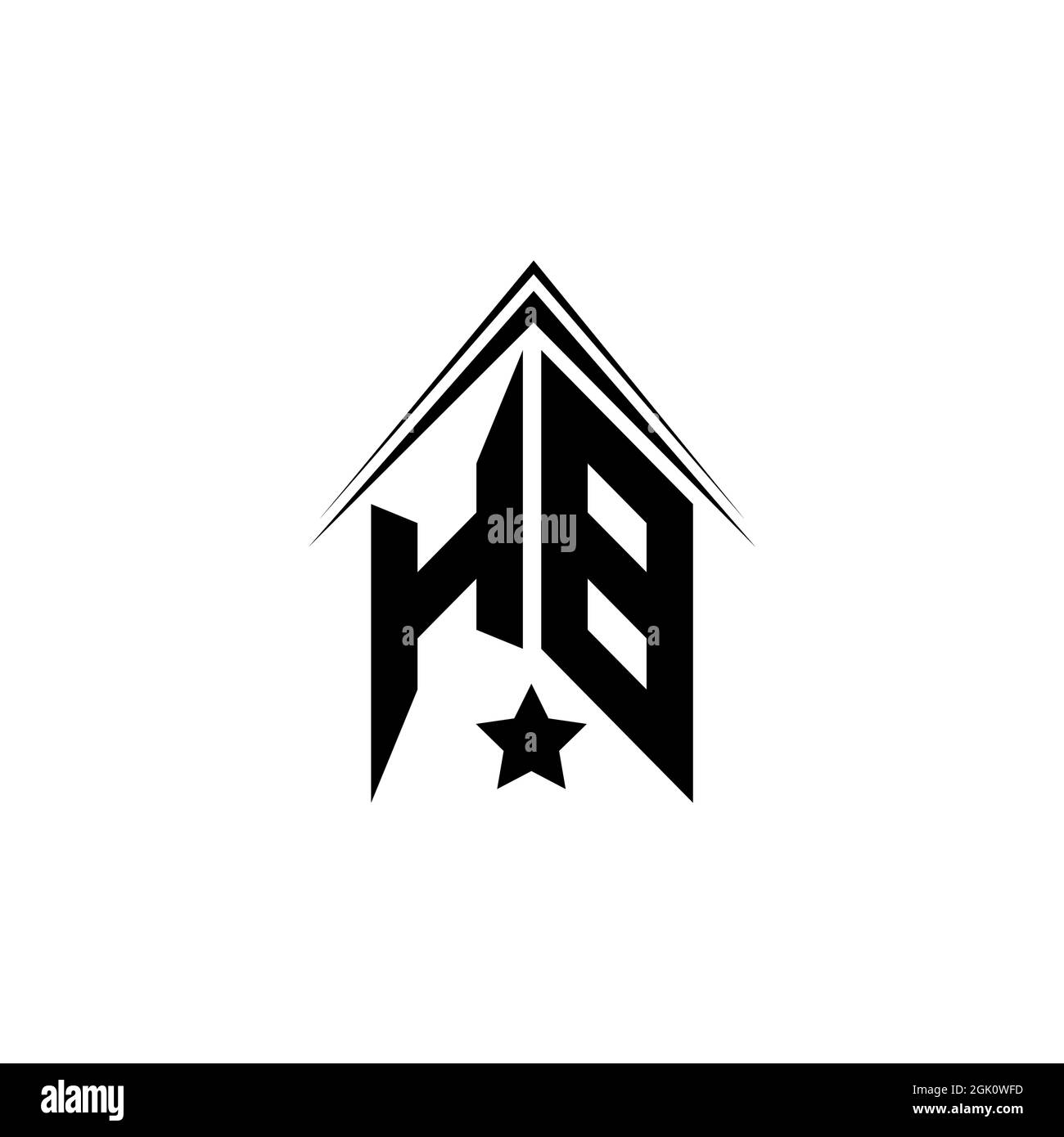 Initial HB logo design with Shape style, Logo business branding Stock ...
