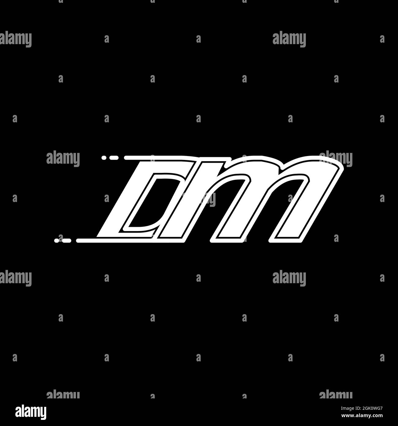 Initial DM logo design with Shape style, Logo business branding Stock ...