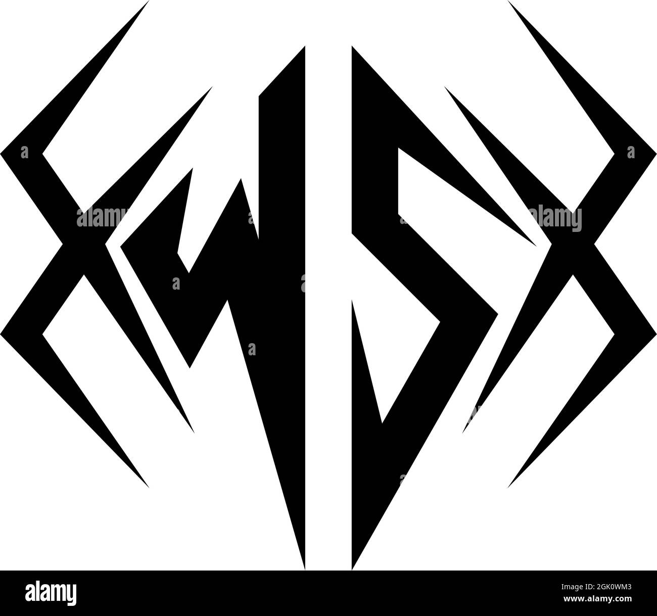 Initial WS logo design with Cool style, Logo business branding Stock ...
