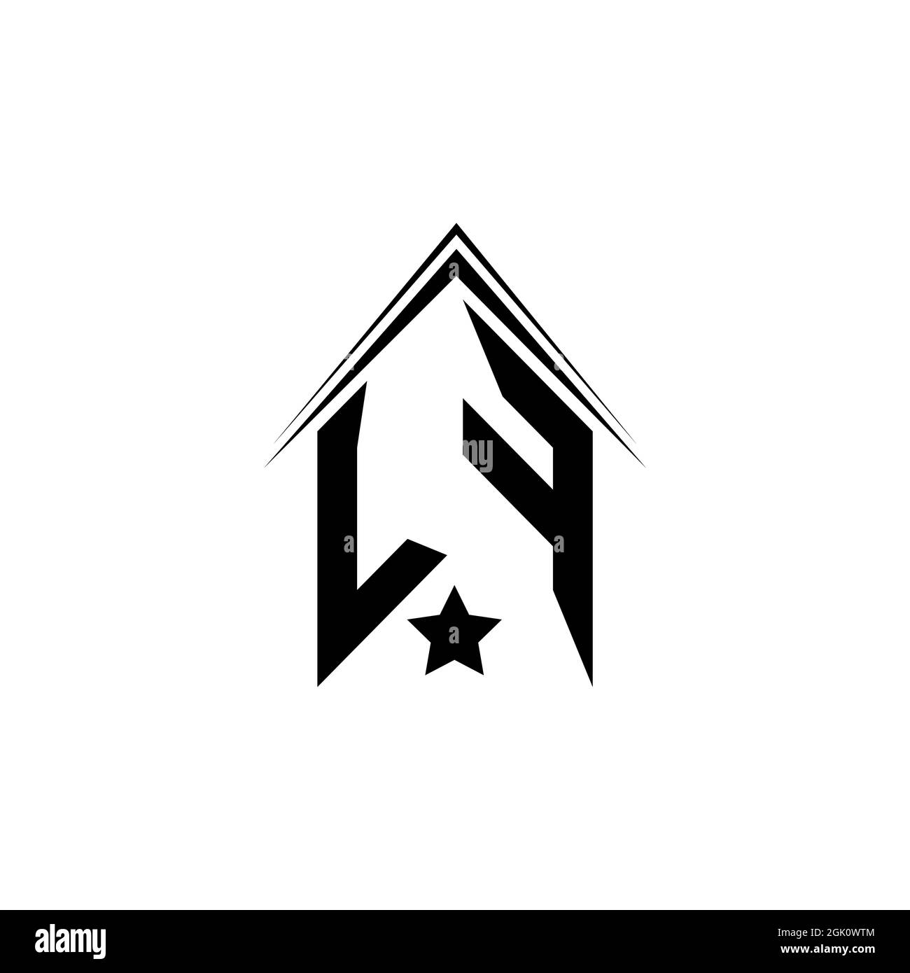Initial LF logo design with Shape style, Logo business branding Stock ...