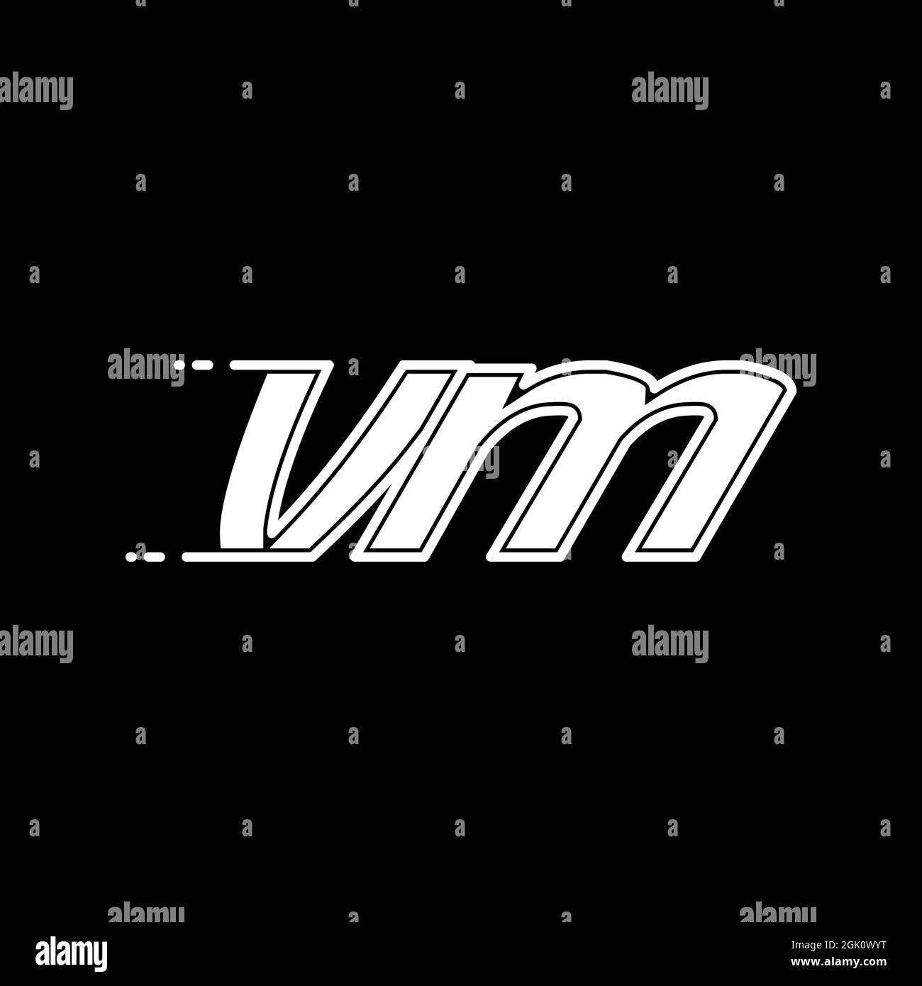 Initial VM logo design with Shape style, Logo business branding Stock ...