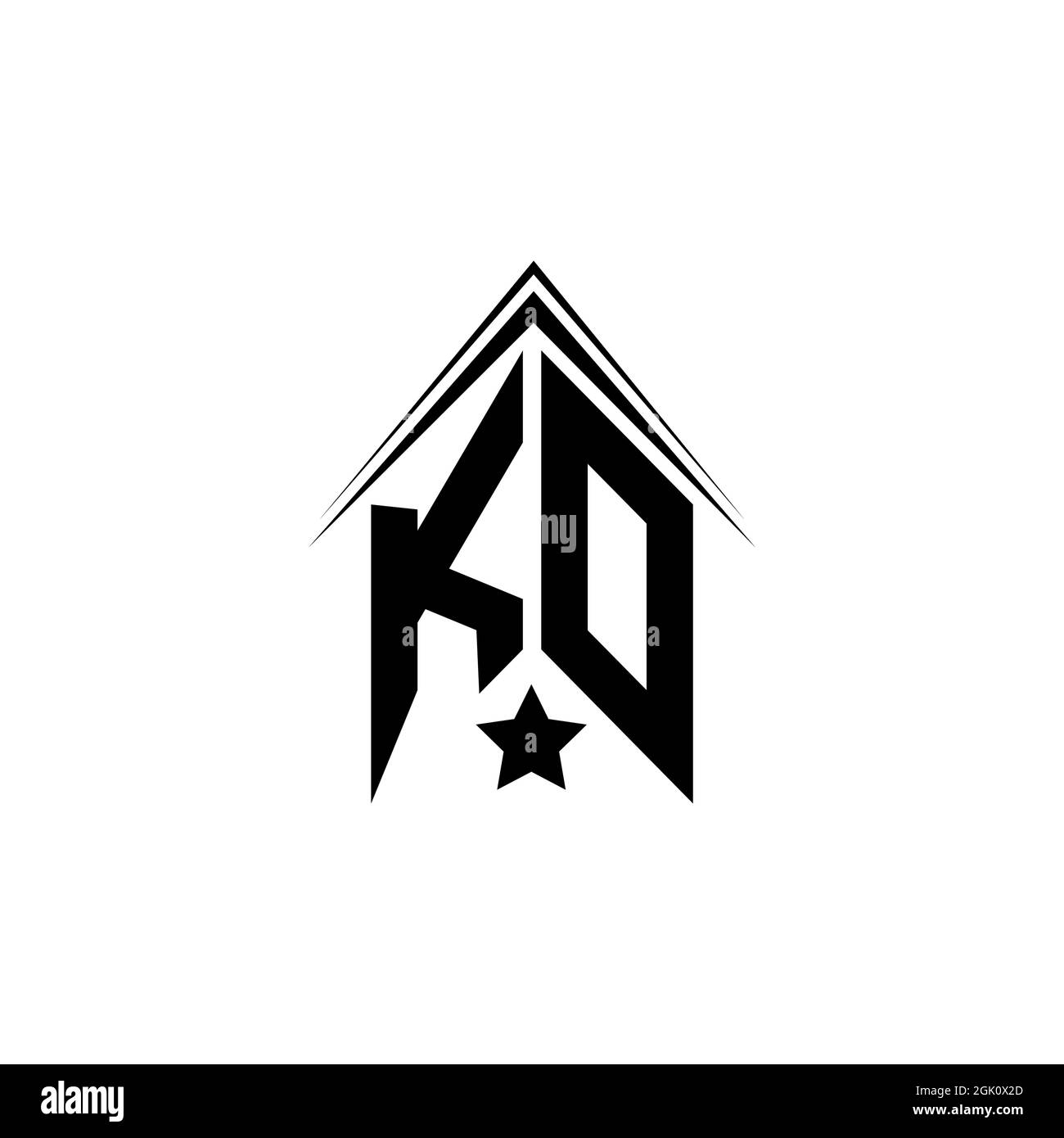 Initial KO, KD logo design with Shape style, Logo business branding ...