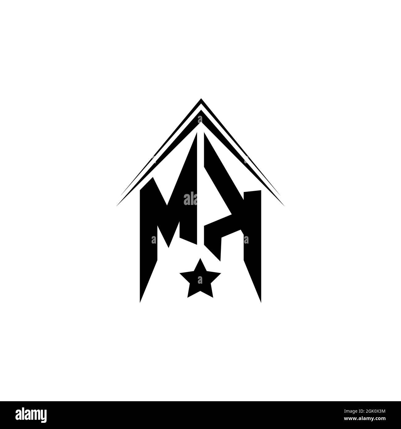 Initial MK logo design with Shape style, Logo business branding Stock ...