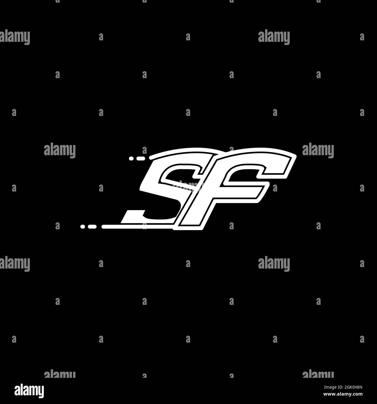 Initial SF logo design with Shape style, Logo business branding Stock ...