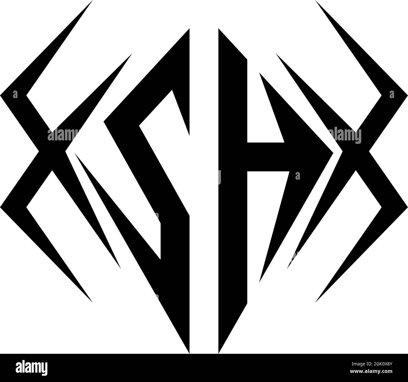 Initial SH logo design with Cool style, Logo business branding Stock ...