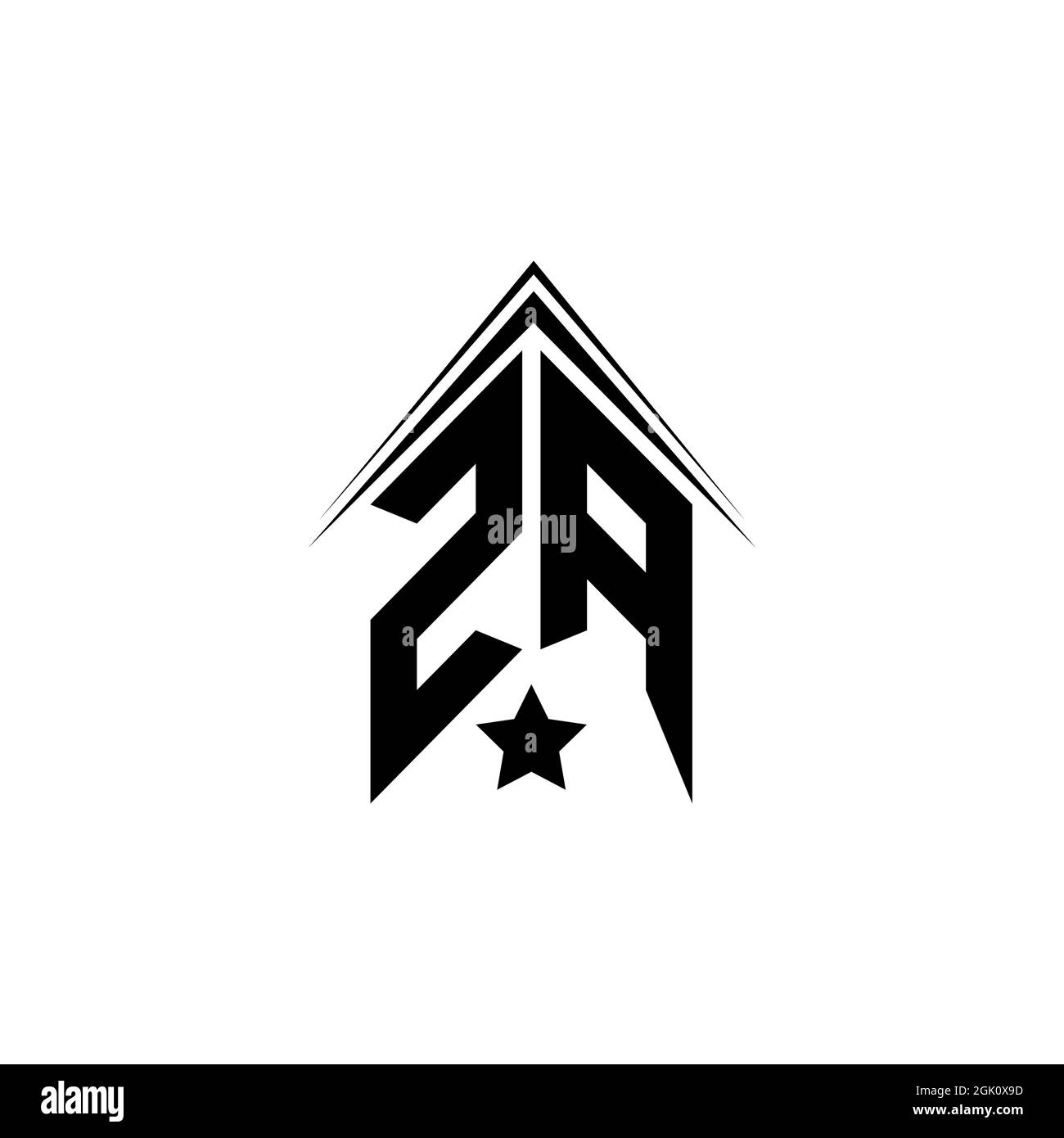 Initial ZA logo design with Shape style, Logo business branding Stock ...