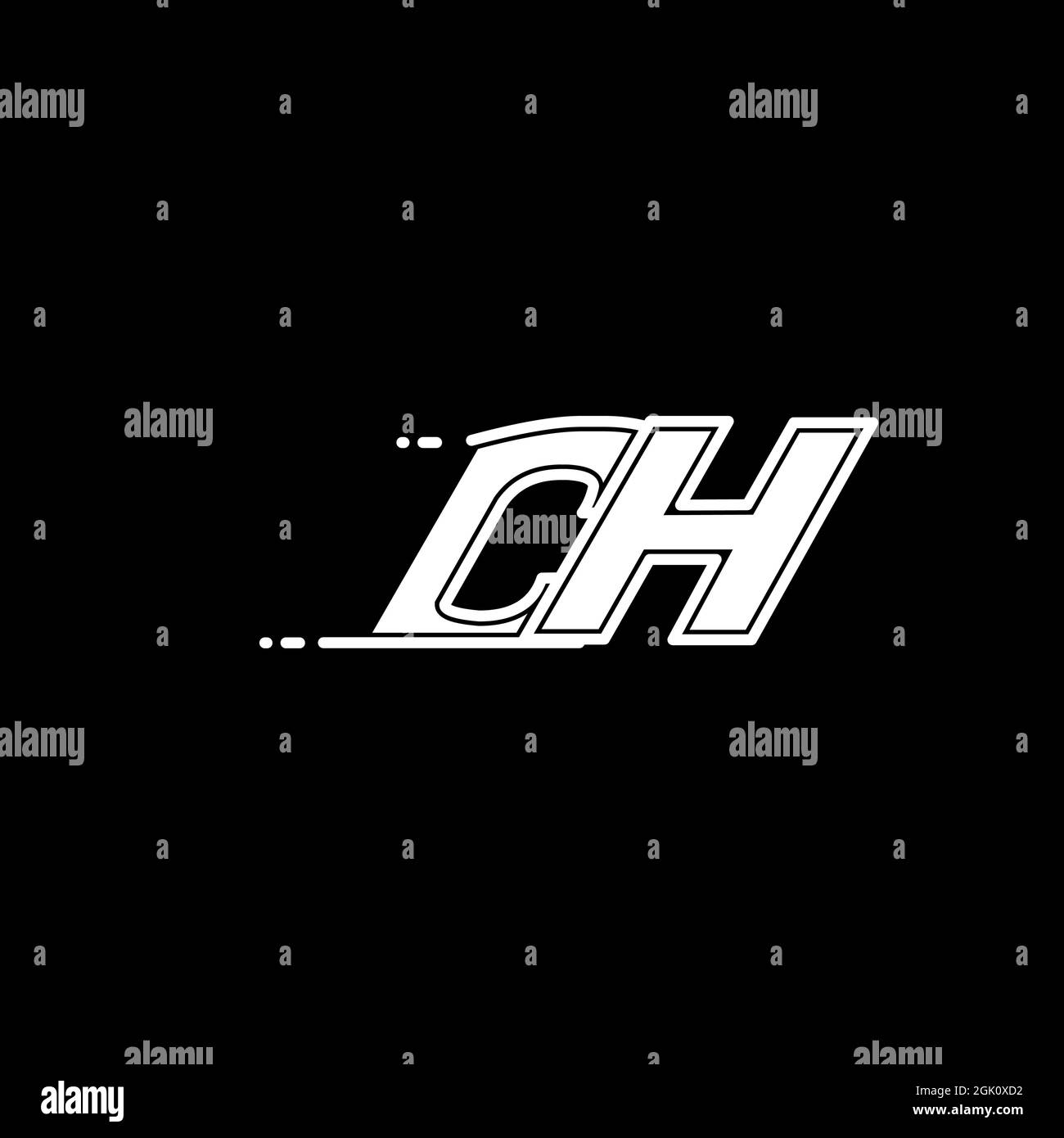 Initial CH logo design with Shape style, Logo business branding Stock ...