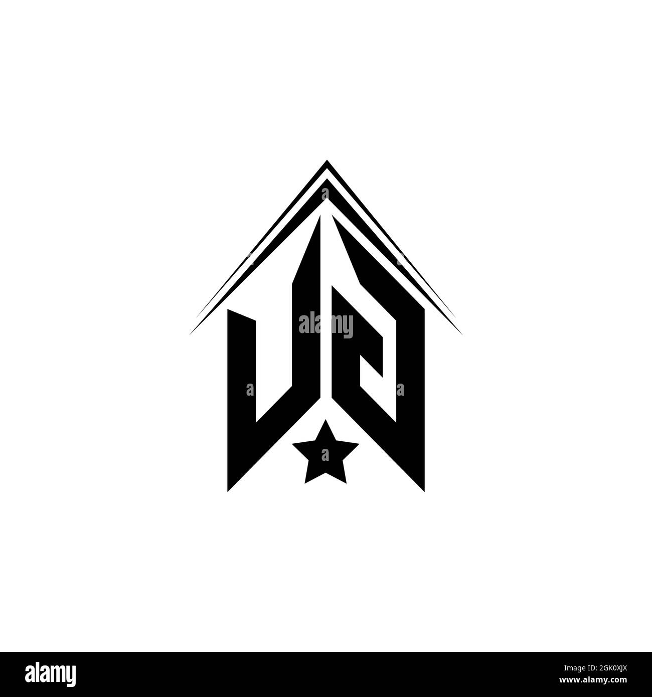 Initial UG logo design with Shape style, Logo business branding Stock ...