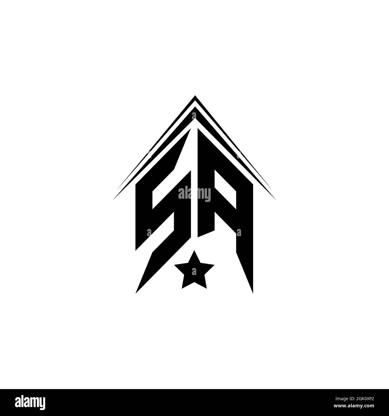 Initial SA logo design with Shape style, Logo business branding Stock ...