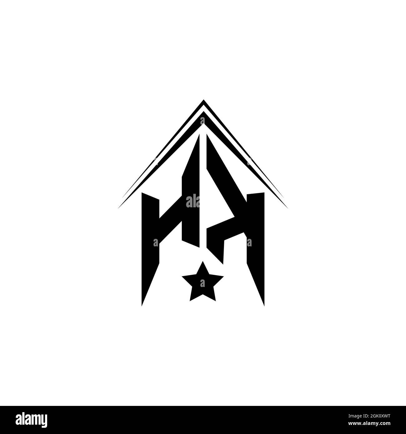 Initial HK logo design with Shape style, Logo business branding Stock ...
