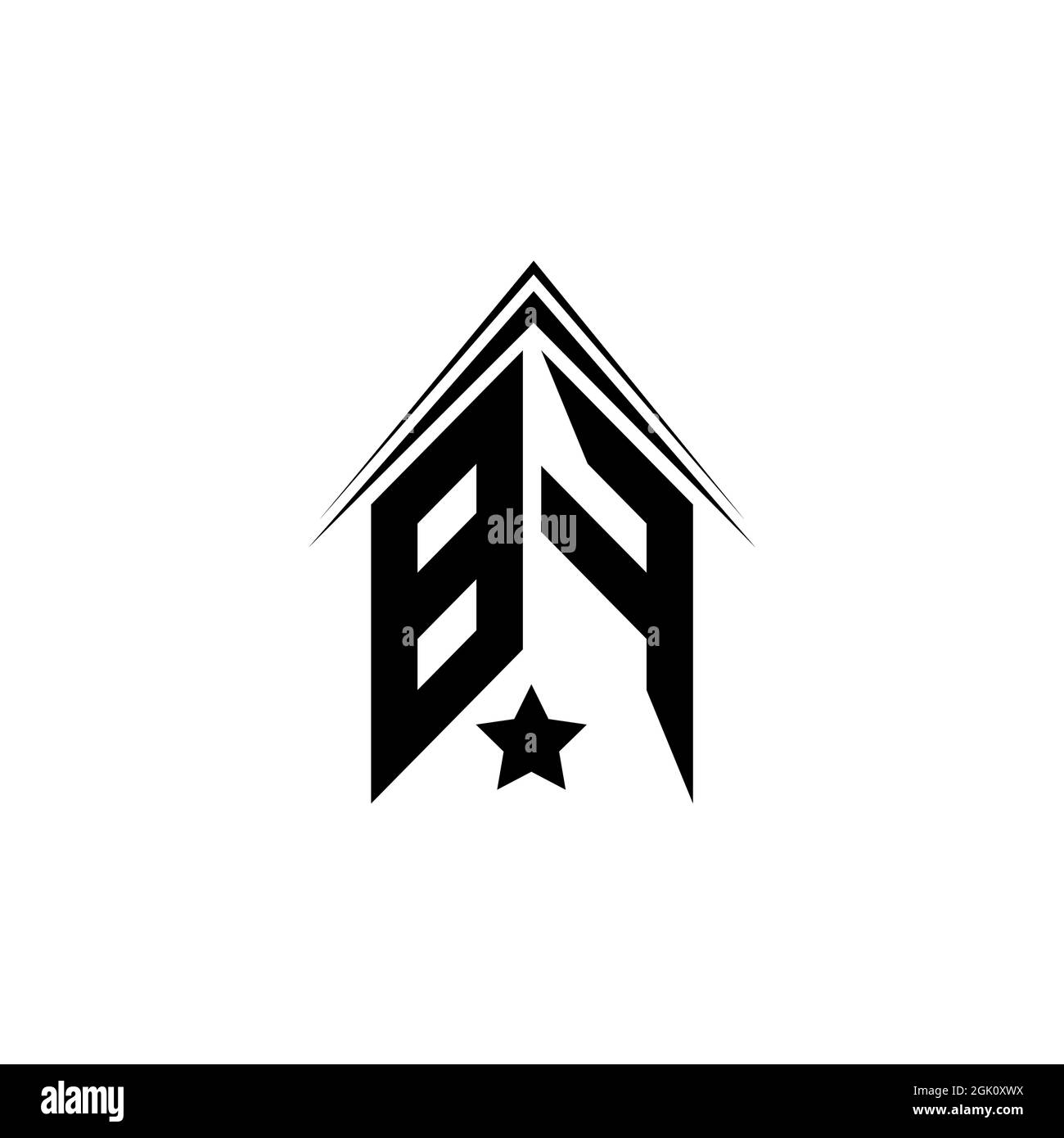 Initial BF logo design with Shape style, Logo business branding Stock ...