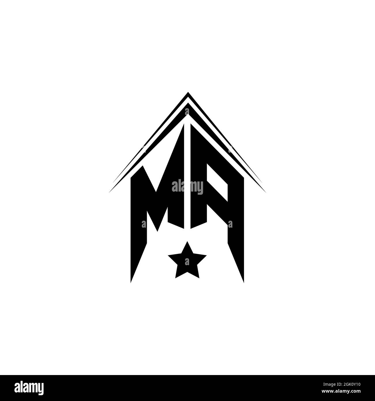 Initial MA logo design with Shape style, Logo business branding Stock ...