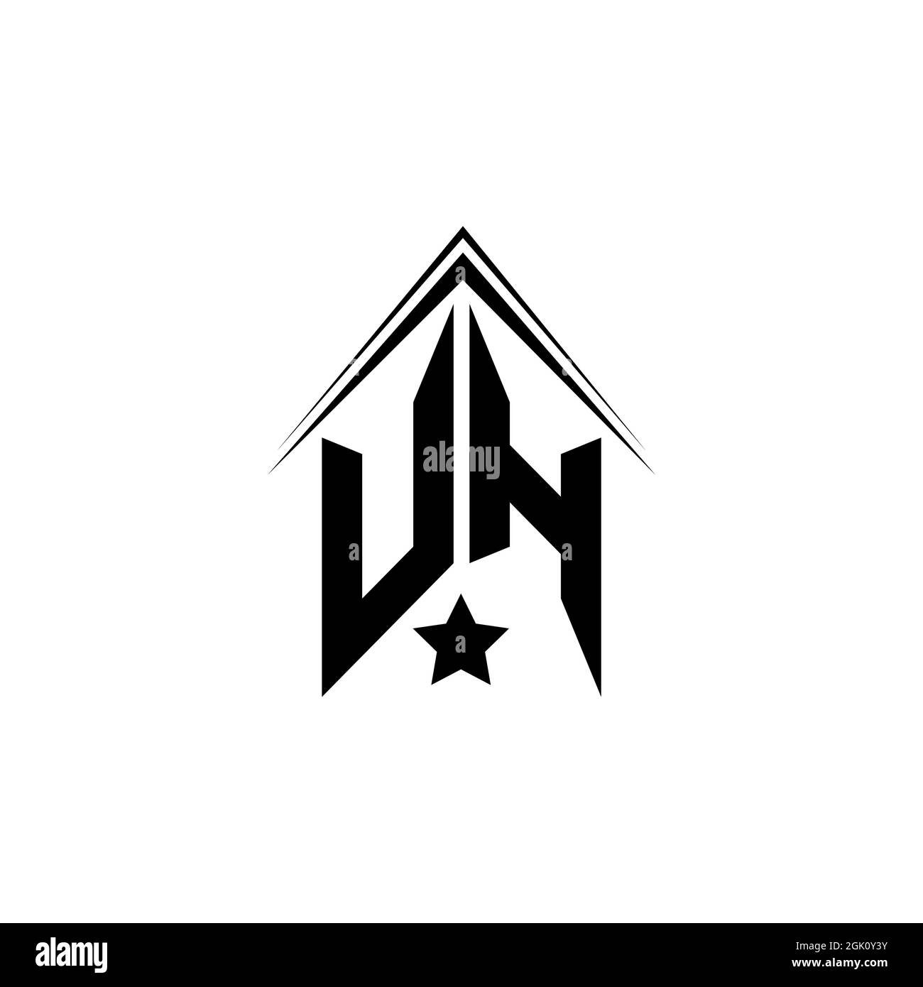 Initial UH logo design with Shape style, Logo business branding Stock ...