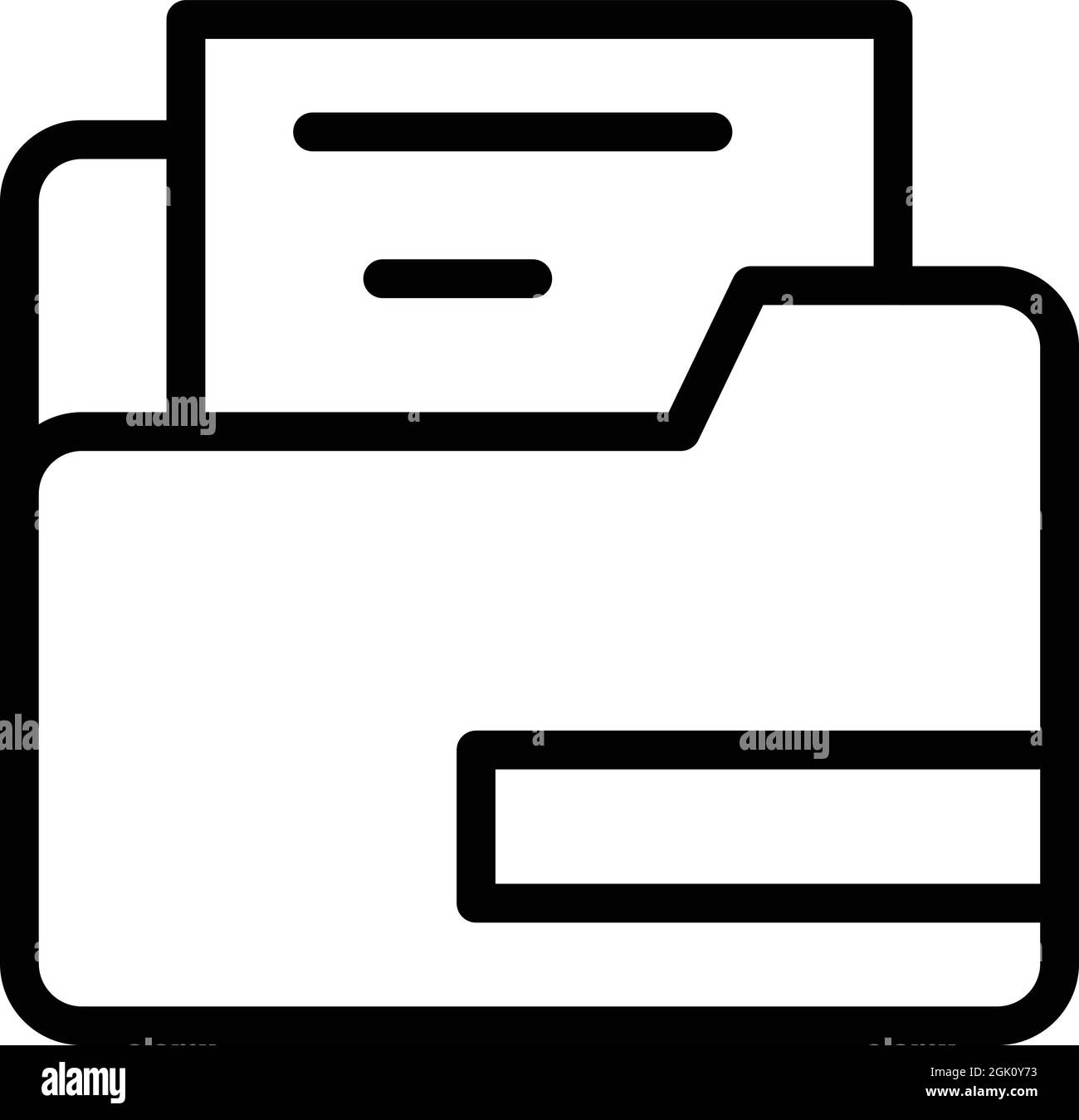 Paper folder icon outline vector. File document. Business form Stock ...
