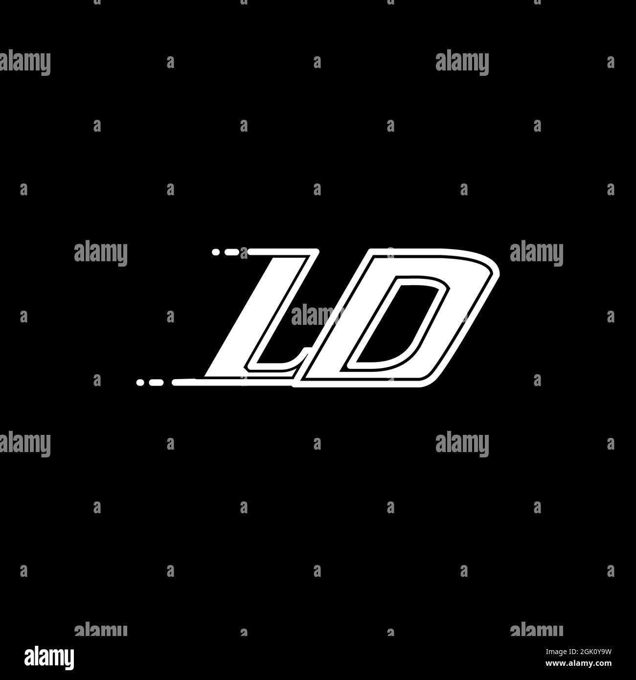 Initial LD logo design with Shape style, Logo business branding Stock ...