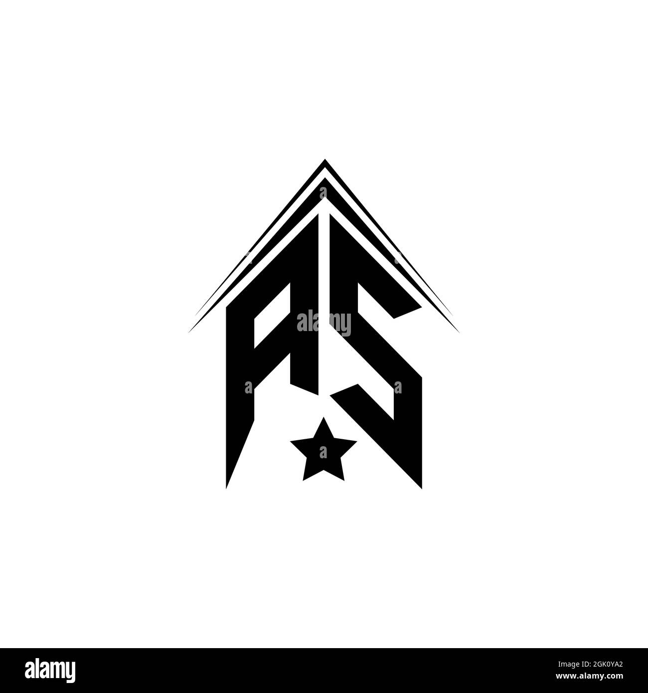 Initial AS logo design with Shape style, Logo business branding Stock ...