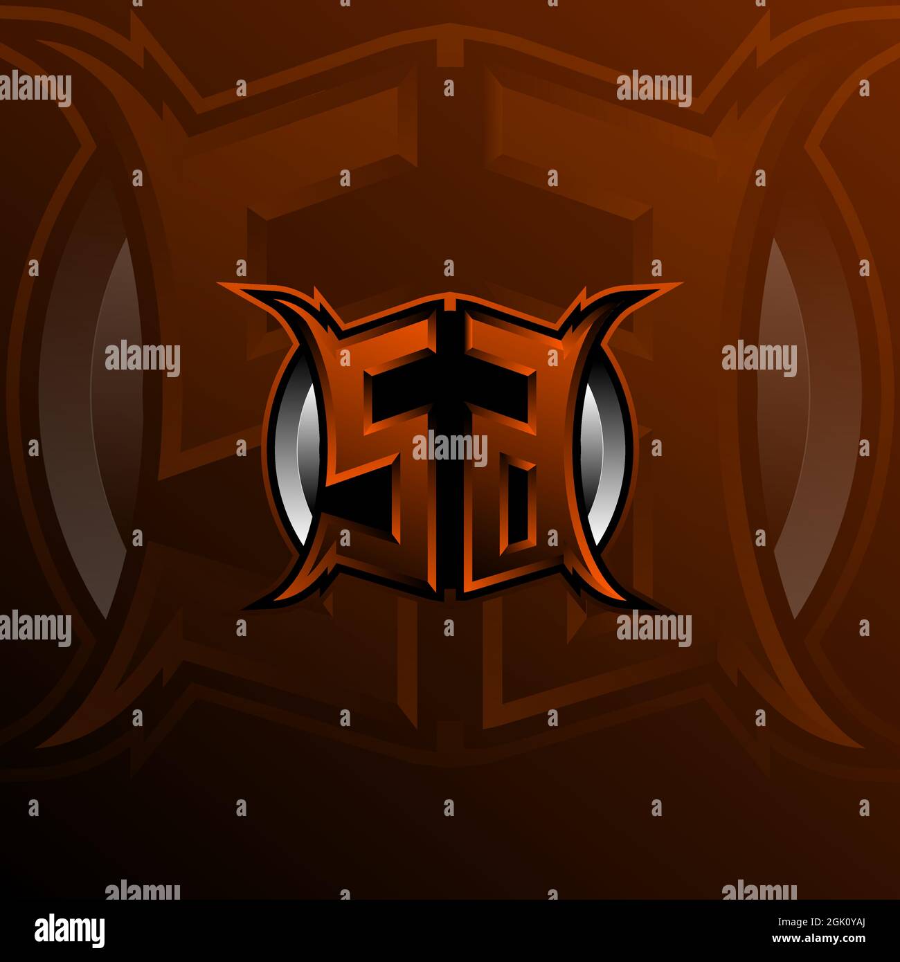 SG Logo Letter Design in Orange Color, Logo for game, esport, initial ...