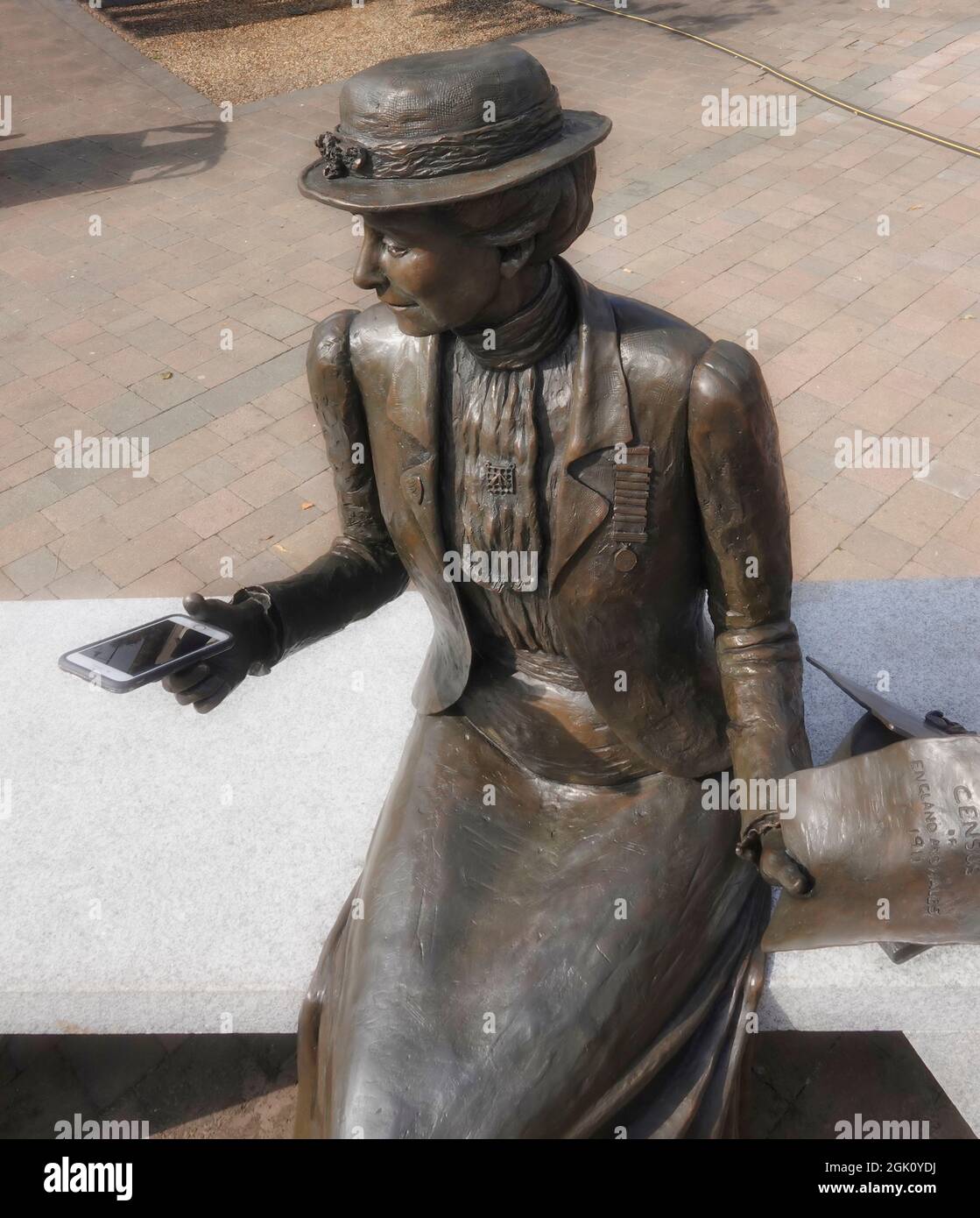The statue of Emily Davison - the suffragette who died throwing herself ...