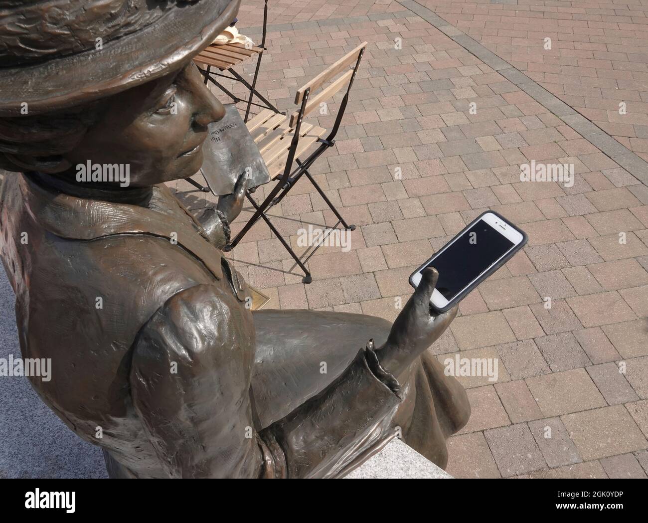 The statue of Emily Davison - the suffragette who died throwing herself ...