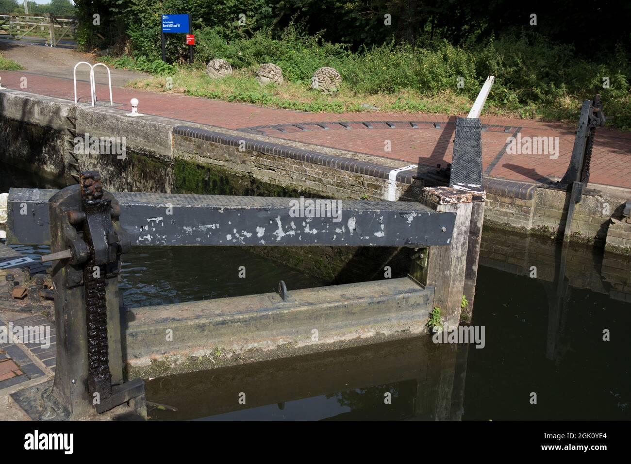 Lock Gate Burnt Mill River Stort Harlow Essex Stock Photo - Alamy