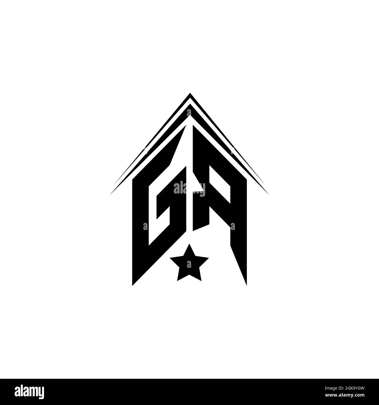 Initial GR logo design with Shape style, Logo business branding Stock ...