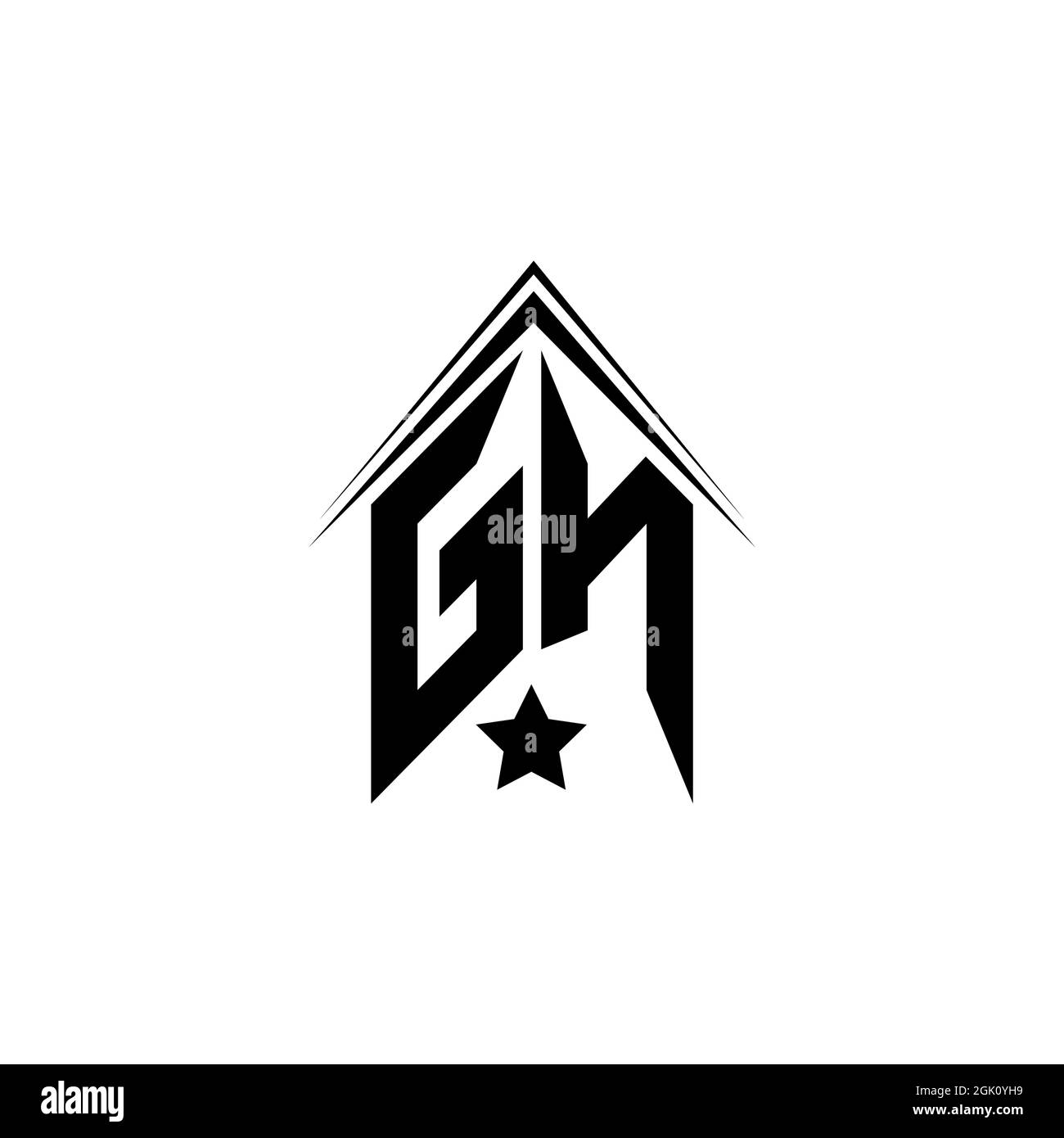 Initial GN logo design with Shape style, Logo business branding Stock ...