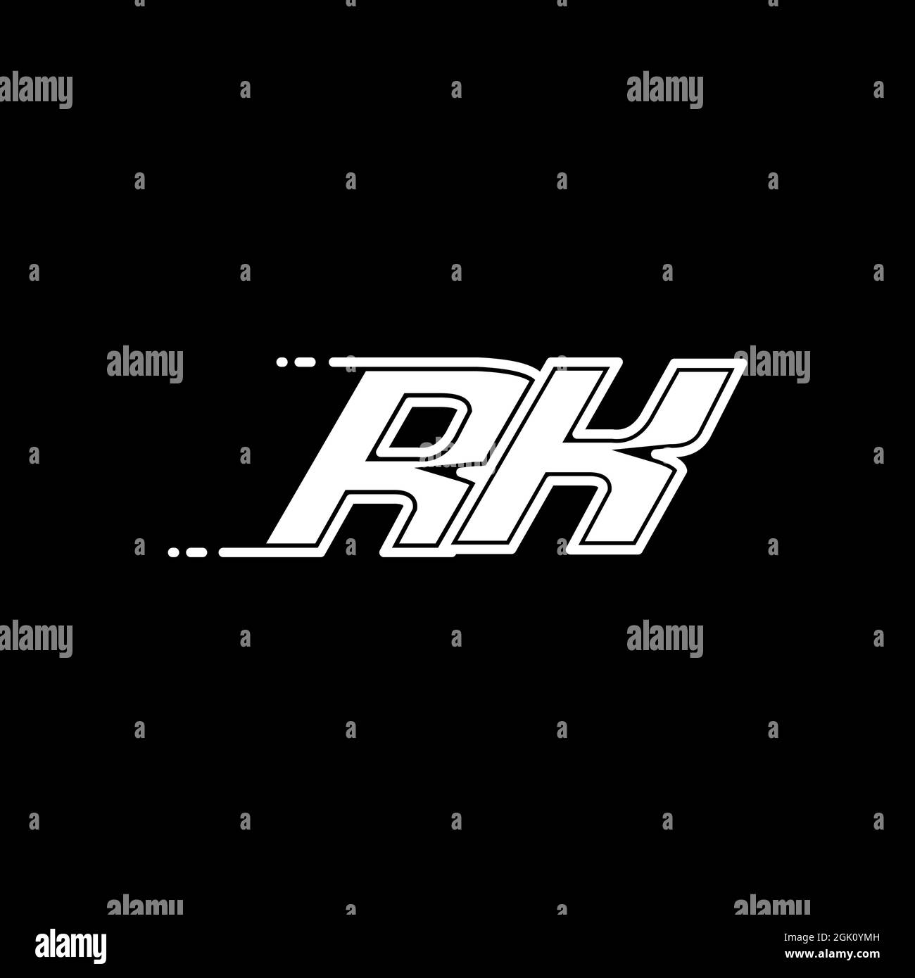 Initial RK logo design with Shape style, Logo business branding Stock ...