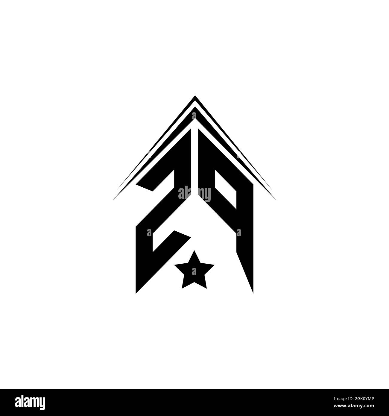 Initial ZP logo design with Shape style, Logo business branding Stock ...