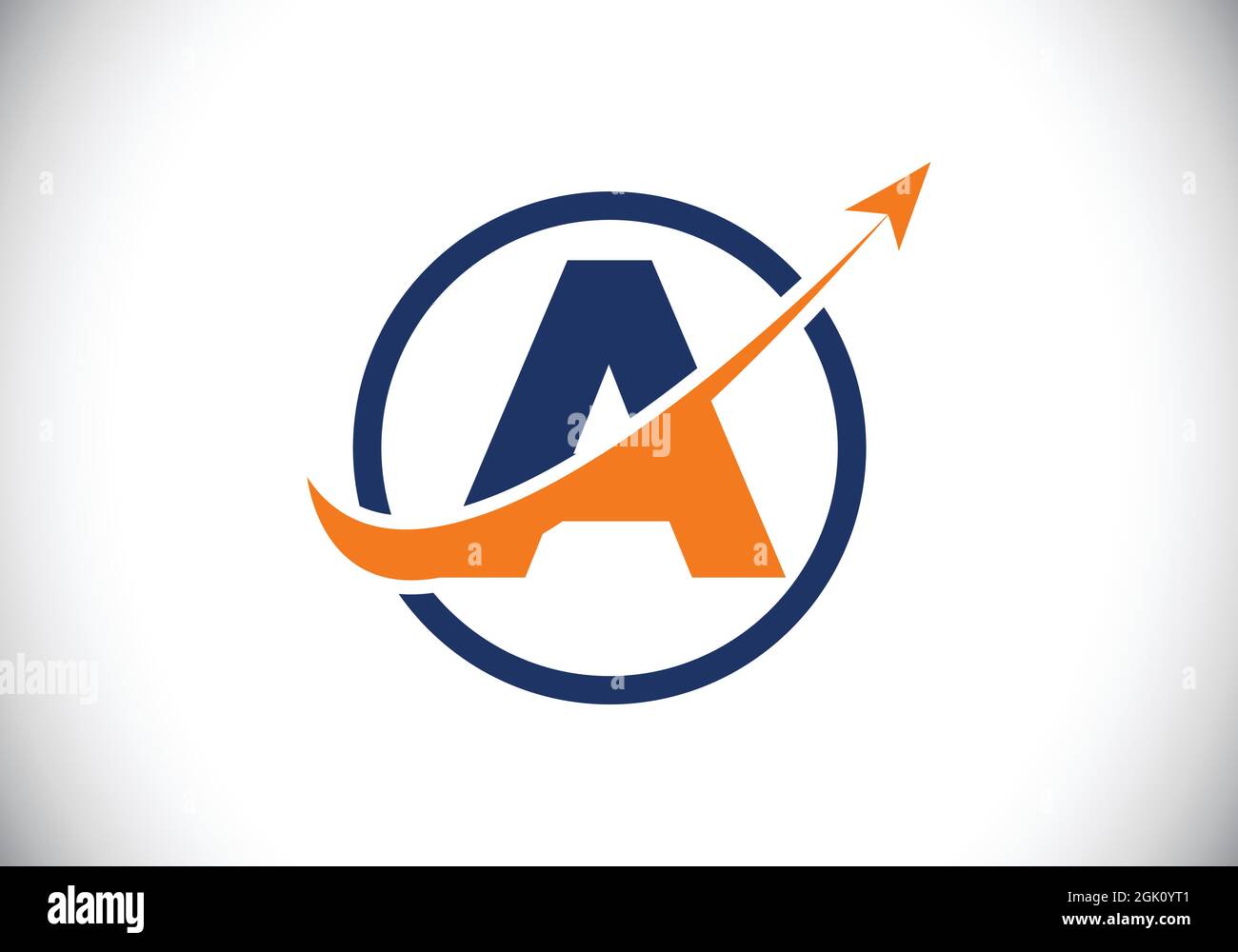 Initial A monogram alphabet symbol design incorporated with the arrow ...