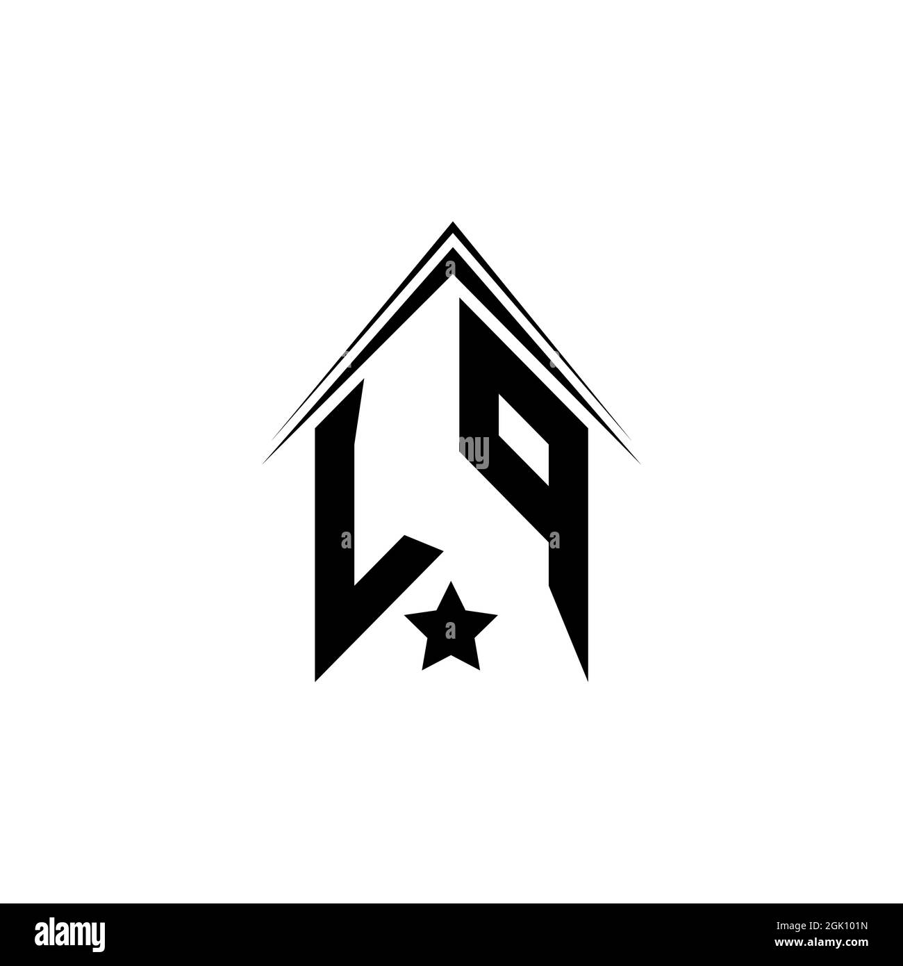 Initial LP logo design with Shape style, Logo business branding Stock ...