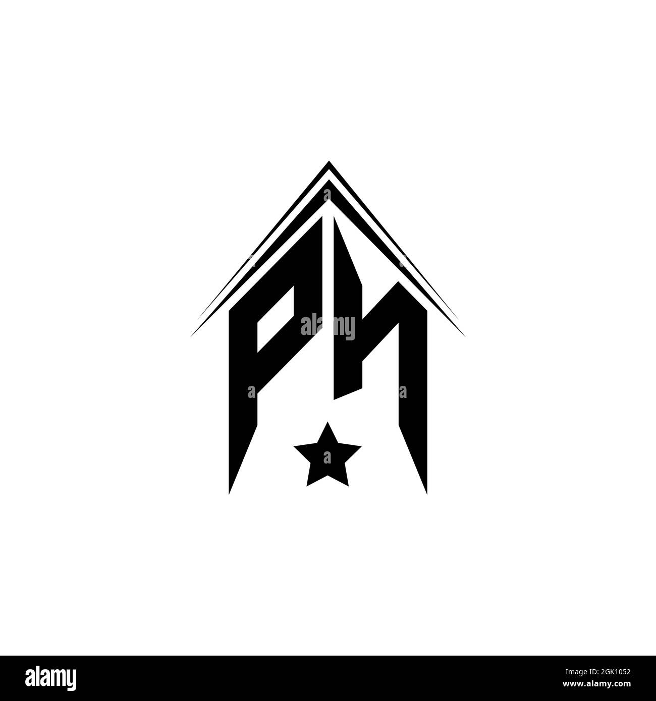 Initial PN logo design with Shape style, Logo business branding Stock ...