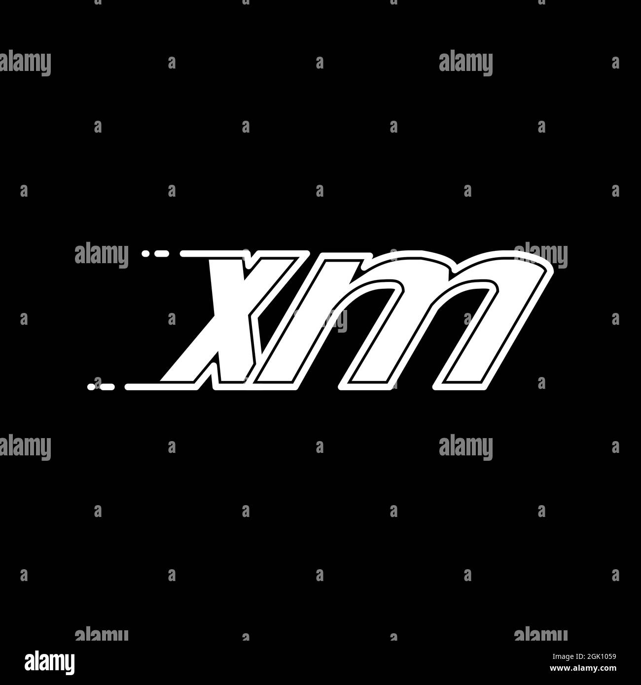 Initial XM logo design with Shape style, Logo business branding Stock ...