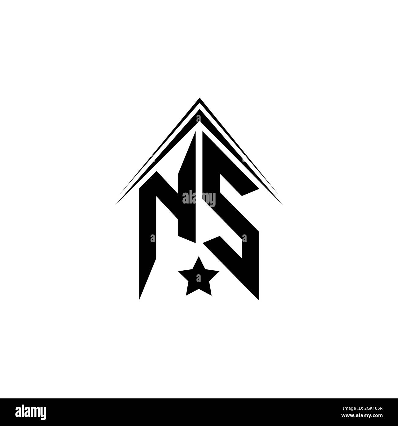 Initial NS logo design with Shape style, Logo business branding Stock ...