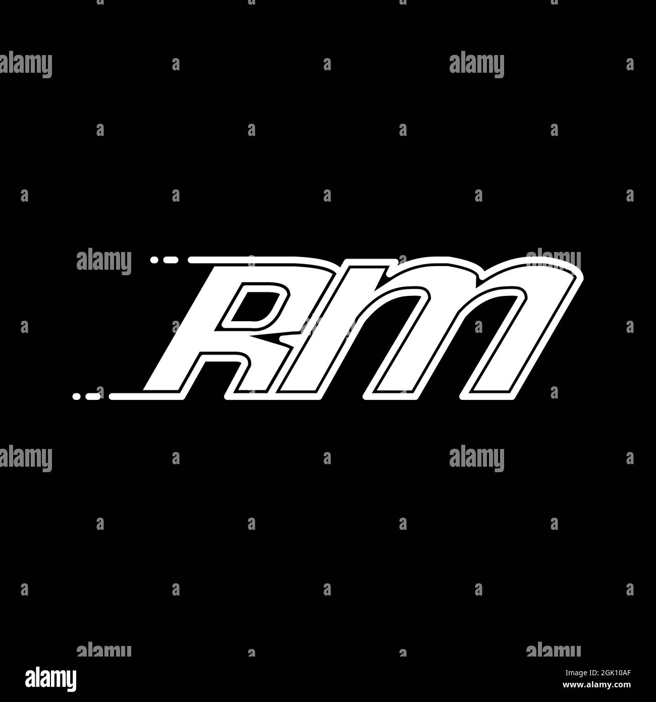 Initial RM logo design with Shape style, Logo business branding Stock ...