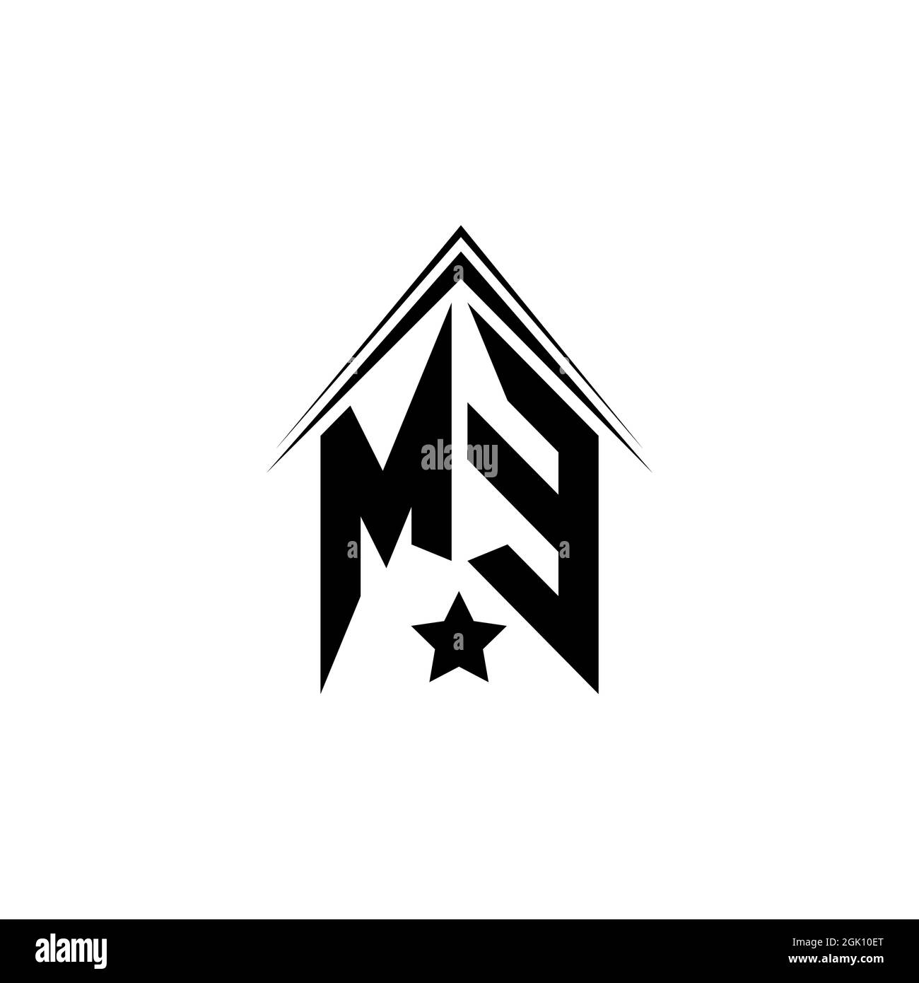 Initial ME logo design with Shape style, Logo business branding Stock ...