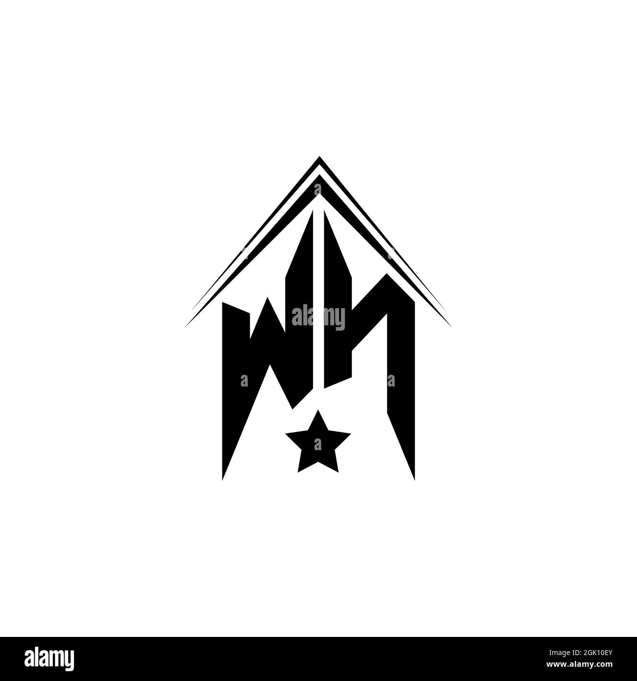 Initial WN logo design with Shape style, Logo business branding Stock ...