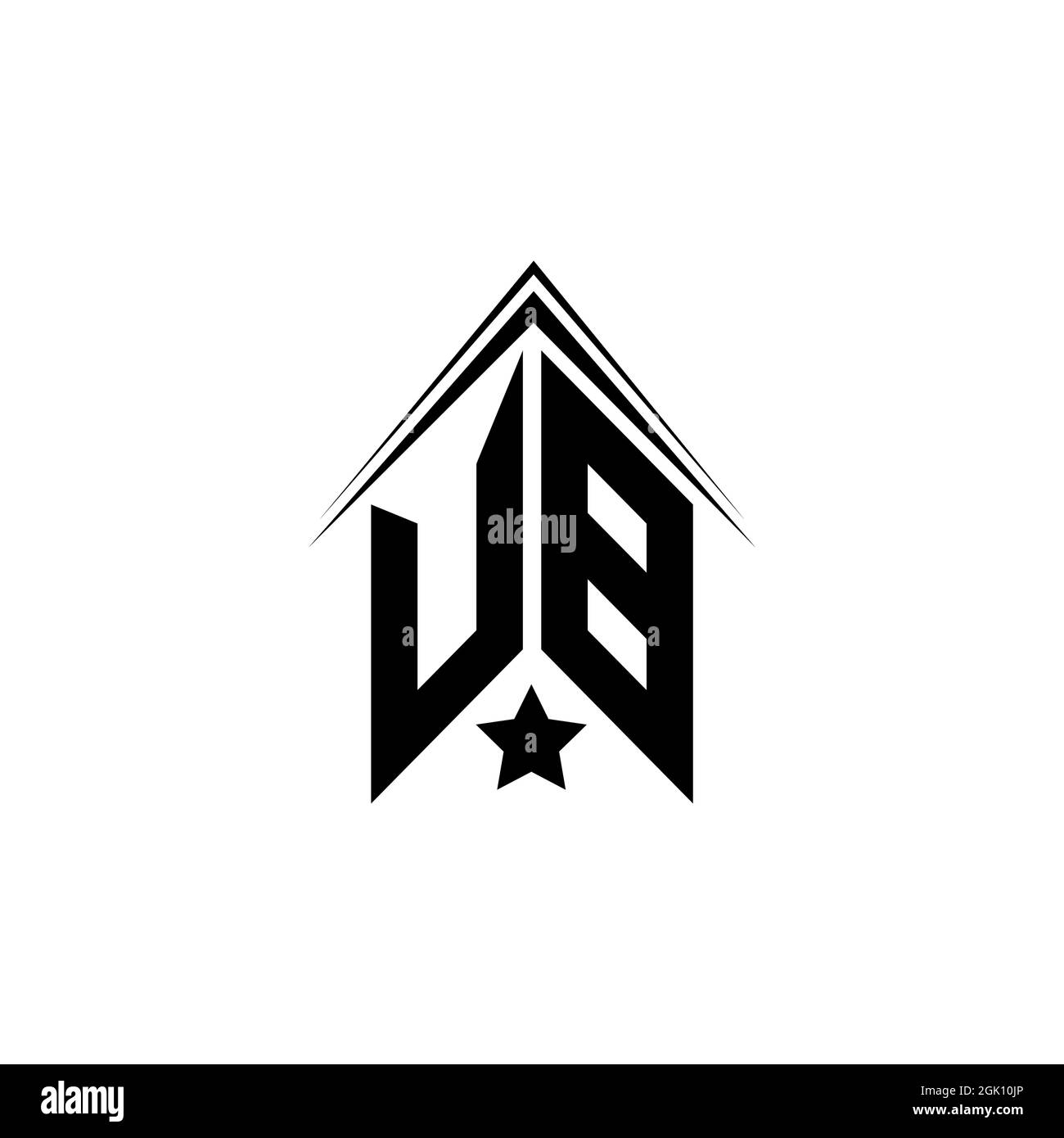 Initial UB logo design with Shape style, Logo business branding Stock ...