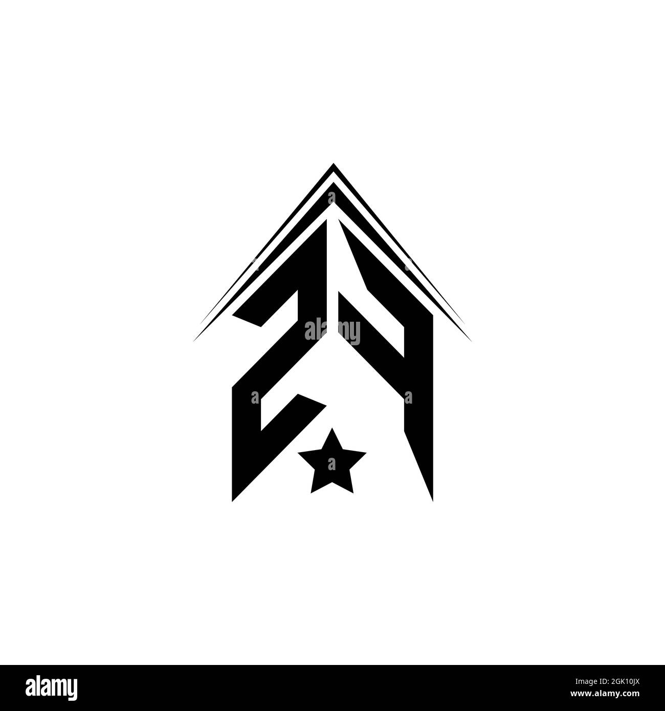 Initial ZF logo design with Shape style, Logo business branding Stock ...