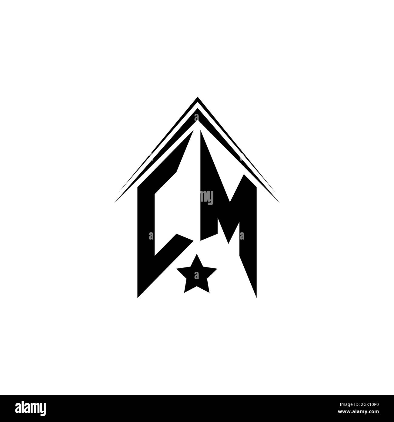 Initial CM logo design with Shape style, Logo business branding Stock ...