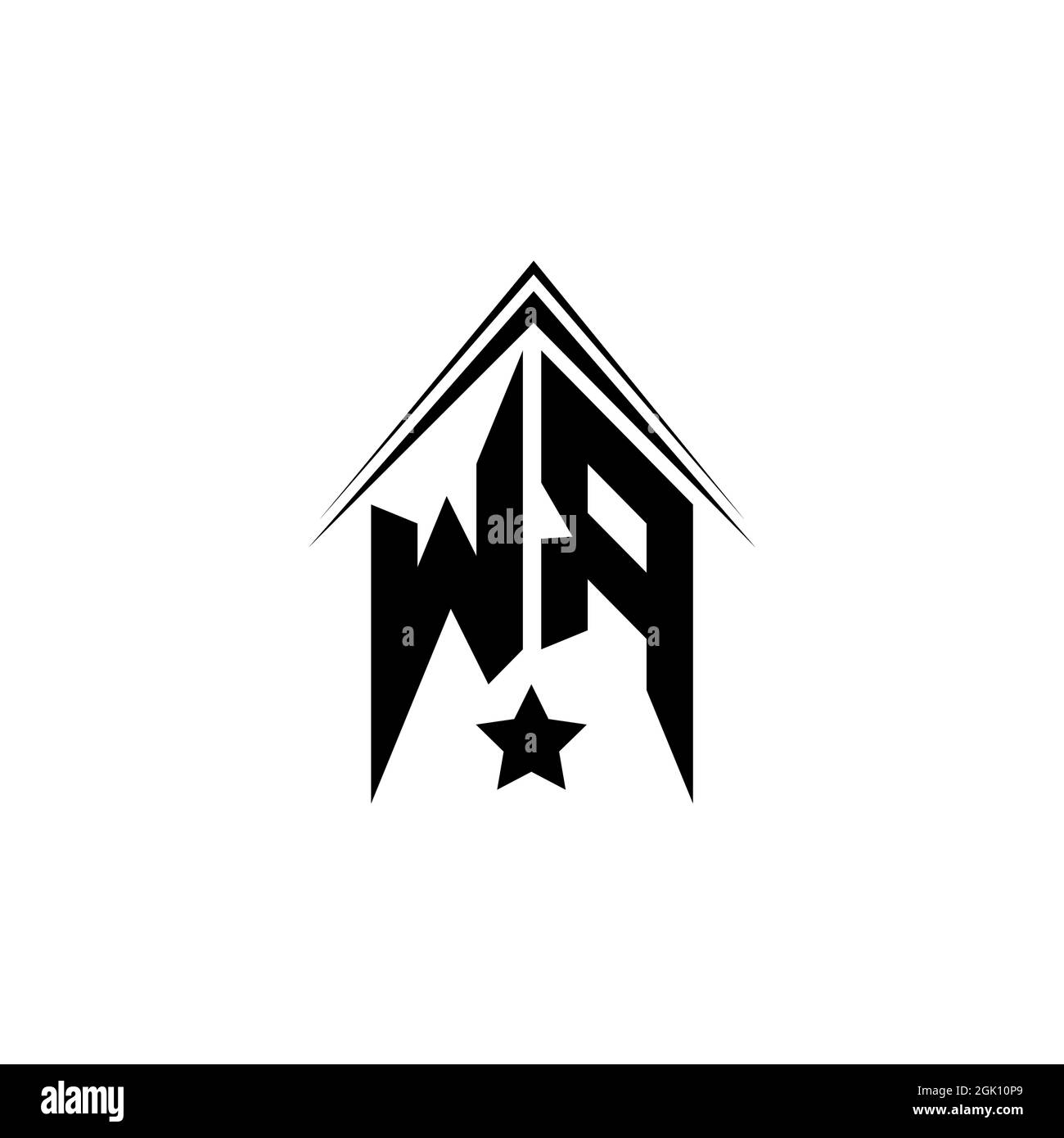 Initial WR logo design with Shape style, Logo business branding Stock ...