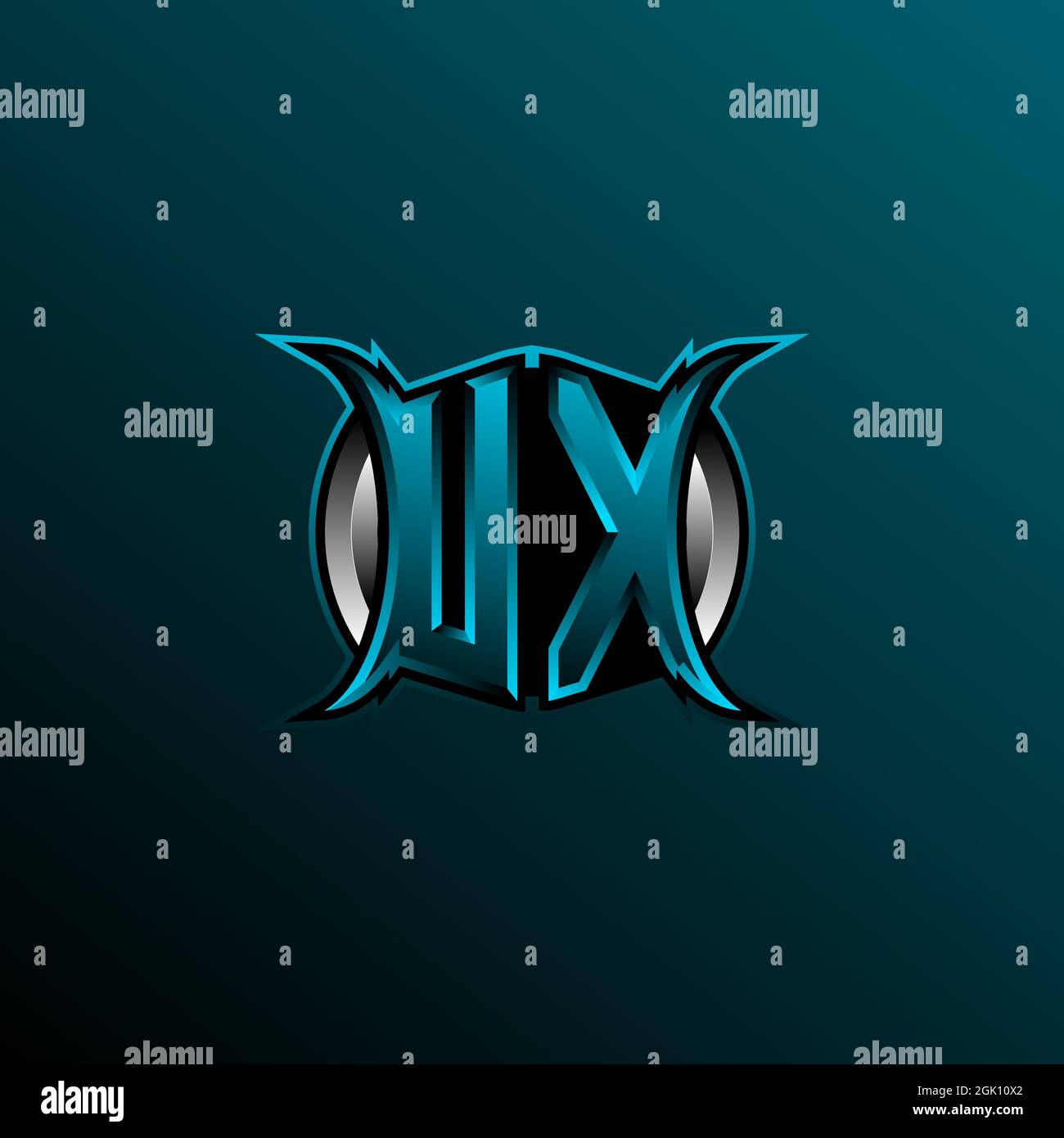 Initial UX logo design, Initial UX logo design with Circle style, Logo ...