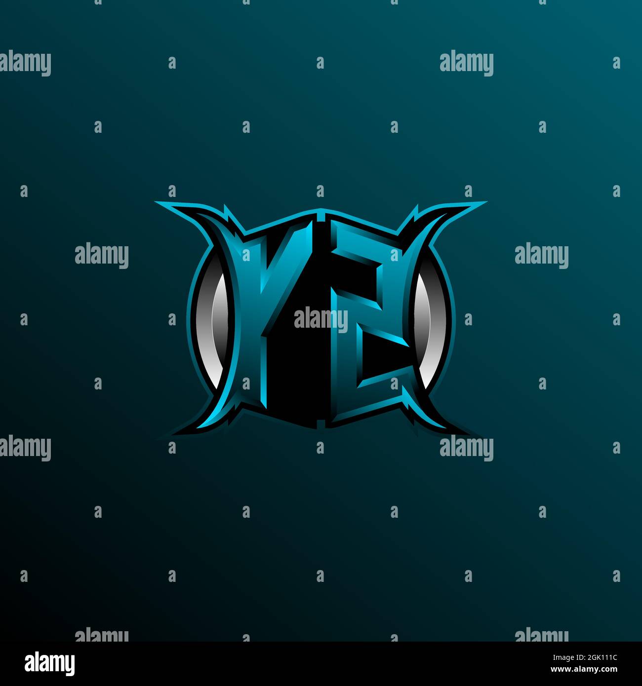 Initial YZ logo design, Initial YZ logo design with Circle style, Logo for game, esport ...