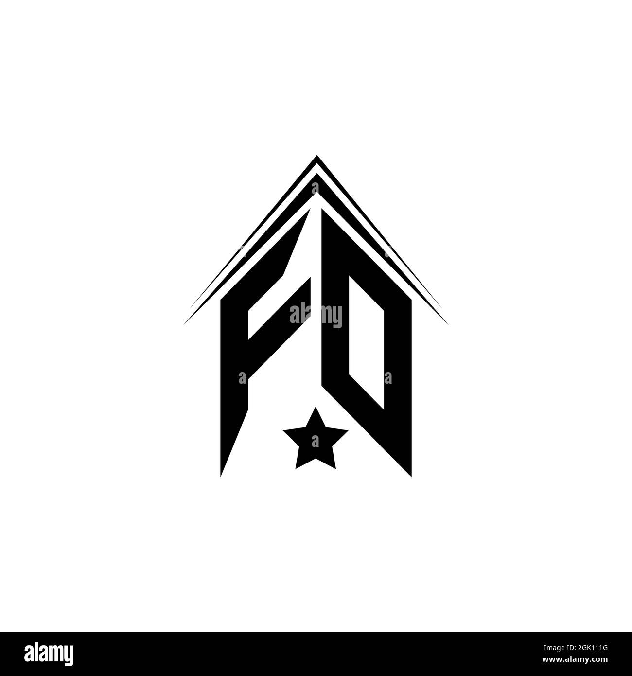 Initial FO logo design with Shape style, Logo business branding Stock ...