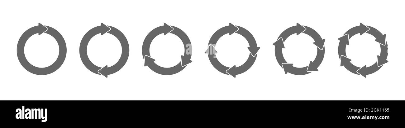 set of circular arrows. Circular motion. The icon for reloading ...