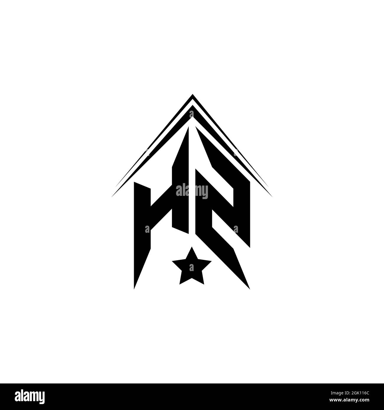 Initial HZ logo design with Shape style, Logo business branding Stock ...