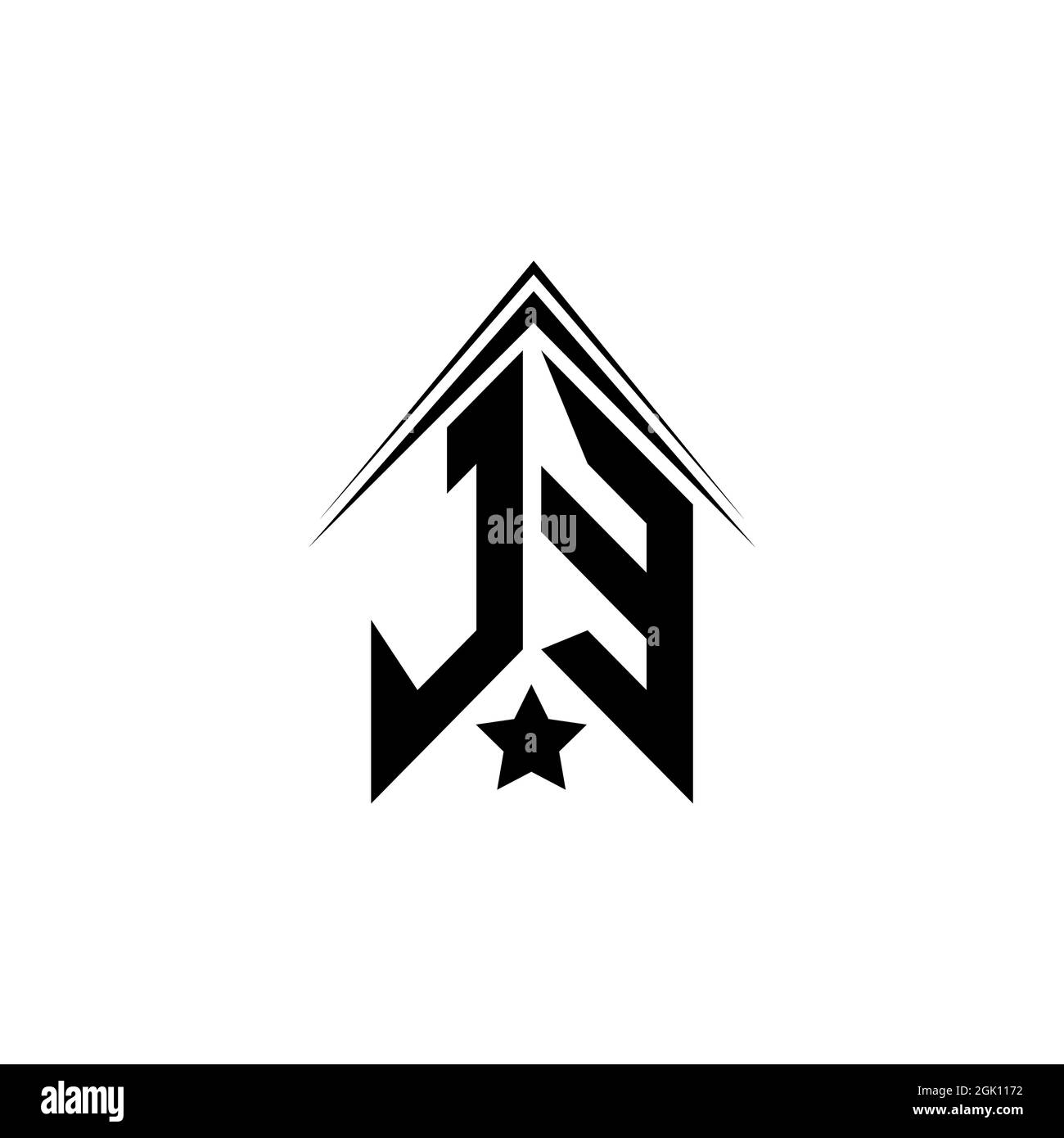 Initial JE logo design with Shape style, Logo business branding Stock ...