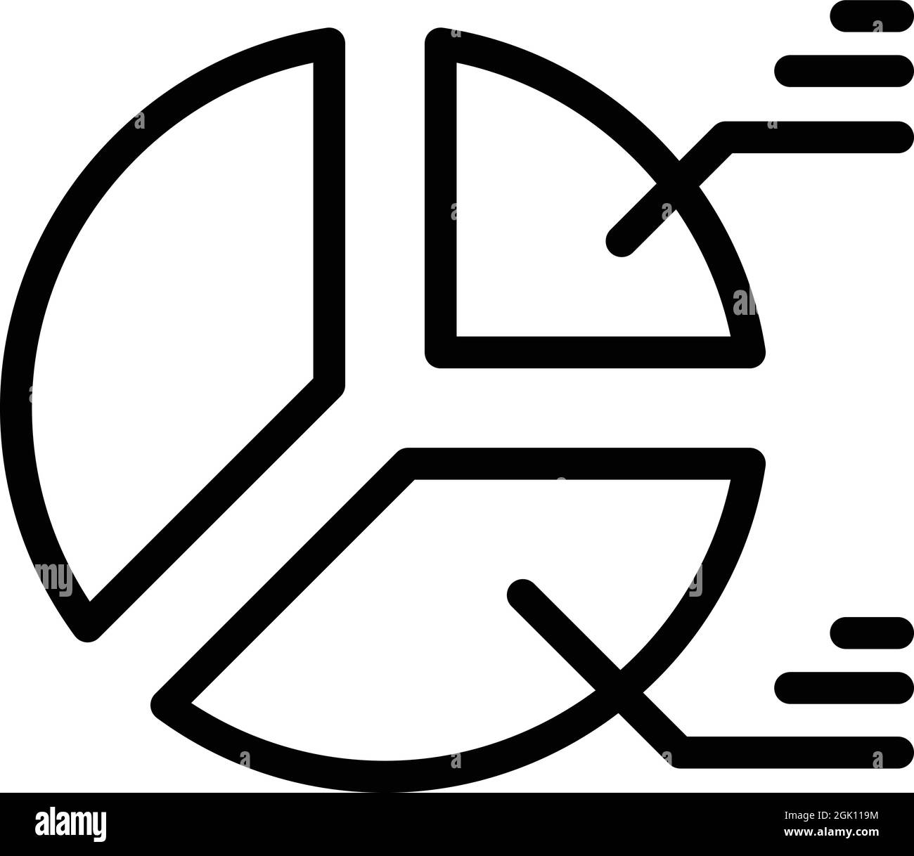 Data pie chart icon outline vector. Round circle. Graph section Stock Vector Image & Art - Alamy